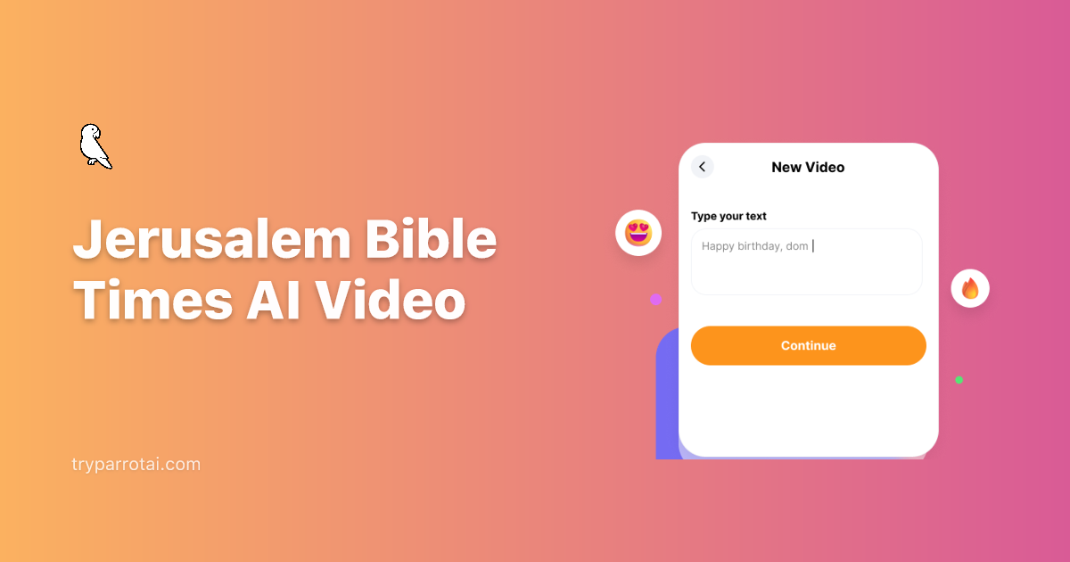 Jerusalem Bible Times AI Video | Parrot AI